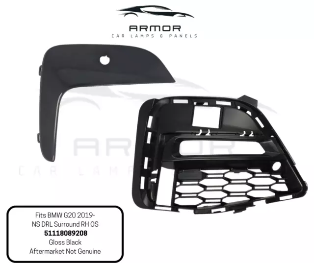 BMW 3 SERIES G20 G21 M SPORT FRONT BUMPER FOG GRILL SET RIGHT ...