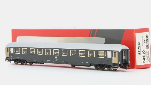 ACME 50510 FS Carrozza cuccette 2°Cl tipo UIC-X 1975 grigio ardesia ep ...