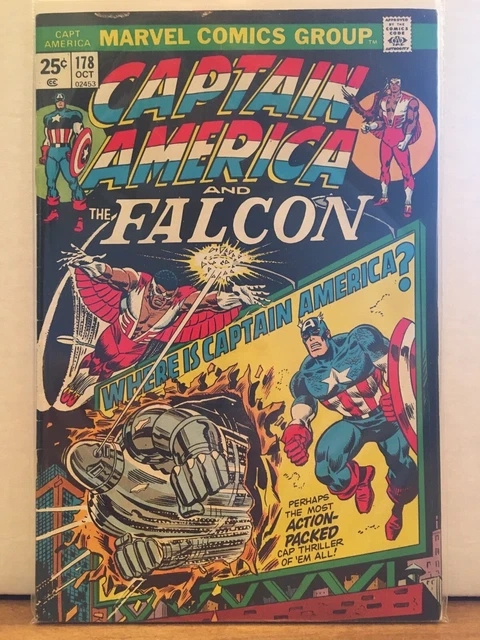 VINTAGE MARVEL COMICS Captain America and the Falcon No. 177 Sept 1974 ...