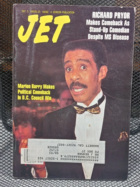 RICHARD PRYOR MARION Barry DC Vintage Black Interest JET Magazine Oct 5 ...