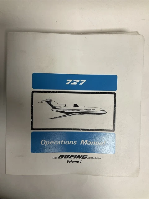727 BOEING OPERATIONS Manual Volume 1 The Boeing Company - 1970's £109.48 - PicClick UK