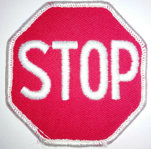 VINTAGE STOP SIGN Patch Badge Crest $12.00 - PicClick CA