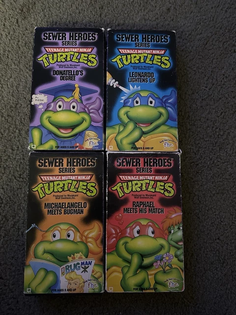 VINTAGE SET OF TEENAGE MUTANT NINJA TURTLES VHS Movies - Sewer Heroes ...
