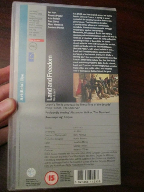KEN LOACH LAND and Freedom VHS Video Tape (NEW) EUR 9,33 - PicClick FR