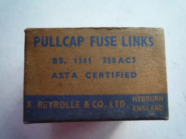 VINTAGE BOX OF Reyrolle Pull Cap Fuse Links 15 Amp F191 £10.79 ...