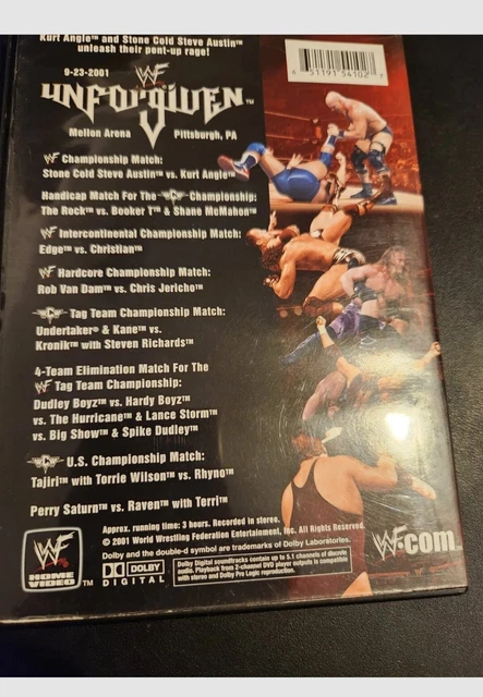 DVD WWF UNFORGIVEN 2001, Stone Cold Steve Austin, The Rock, Undertaker ...