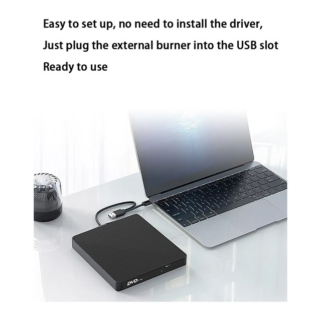 USB PORTABLE DVD Drive USB3.0+Type-C Slim External DVD/CD/VCD Optical Drive Q7G4 EUR 22,85 ...