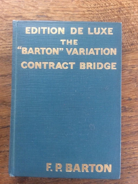 EDITION DE LUXE The BARTON Variation Contract Bridge Vintage Card Game ...