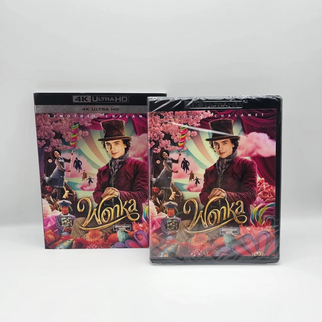 WONKA 4K UHD Blu-ray Timothée Chalamet Hugh Grant Brand New w/Slipcover $9.99 - PicClick CA