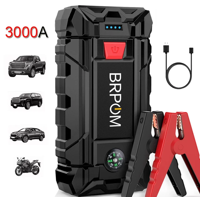 3000A CAR JUMP Starter Pack 12V Booster Fast Charger Power Bank USB LED ...