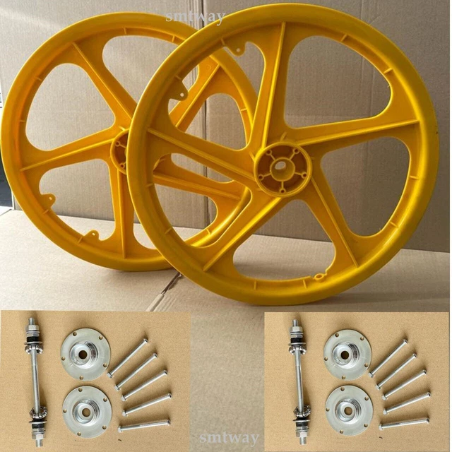 VÉLO BMX 20 "PVC Sport Rim Complete (Jaune) Jeu de moyeux de roues ...