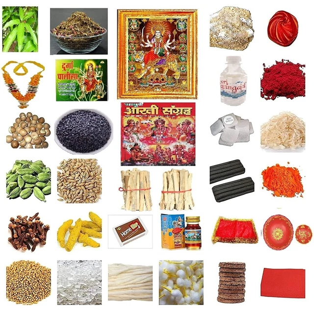 SPECIAL NAVRATRI POOJA kit/Complete All in one Pooja samagri with 31 ...