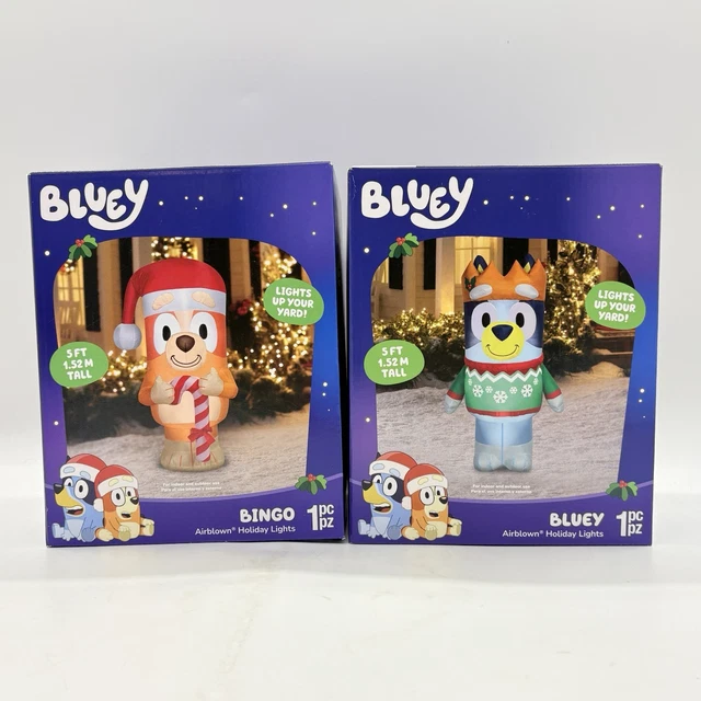 BLUEY & BINGO Christmas Inflatable 5 FT Lighted Yard Decor Outdoor ...