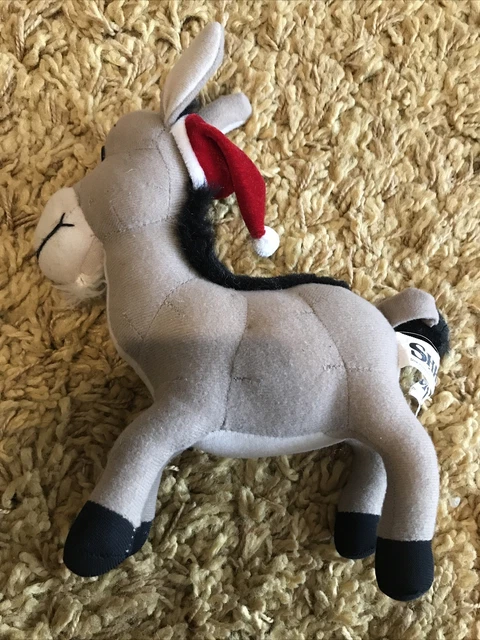 SHREK 2 CHRISTMAS Donkey Soft Plush Toy Dreamworks 2004 22cm Tall £5.99 ...