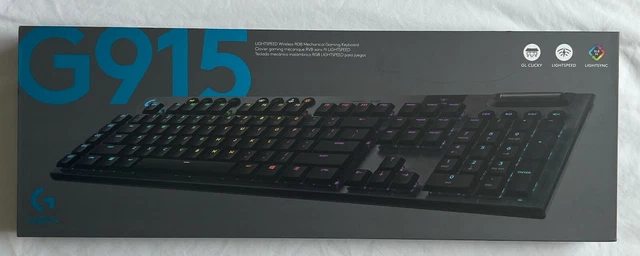 LOGITECH G915 LIGHTSPEED Full-size Wireless Mechanical GL Clicky Switch ...
