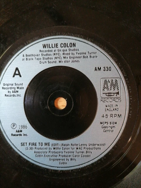 WILLIE COLON - Set Fire To Me - Disque vinyle d'occasion 12 - H5829z ...
