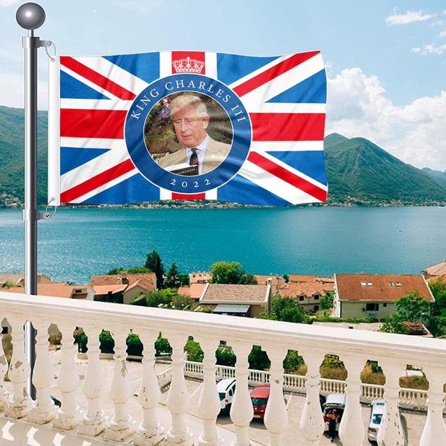 KING CHARLES 111 Flag 5x3ft Limited edition Prince Charles NEW KING EUR ...