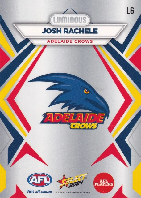 AFL 2024 SELECT Adelaide Crows - Josh Rachele Luminous Card No.L6 $2.25 ...