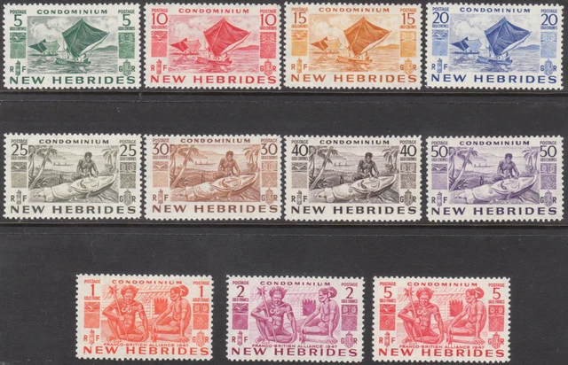 NEW HEBRIDES 1953 Outrigger Sailing Canoes/Native Carving,Natives ...