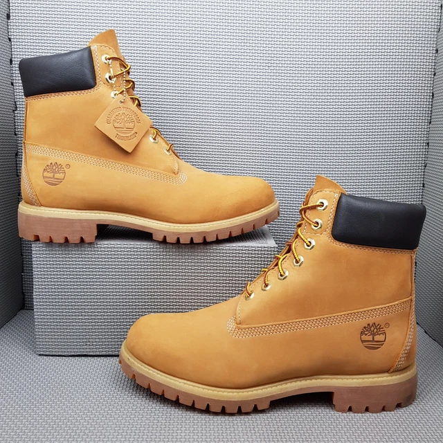 TIMBERLAND BOOTS MEN'S UK Size 8.5 Tan Wheat Brown Ankle Waterproof ...