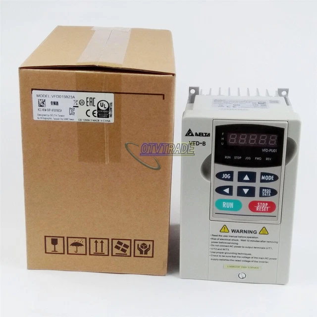 DELTA VFD015B23A VFD-B Inverter Frequency converter 1.5kw 2HP 3 PHASE 220V 400HZ $607.13 ...