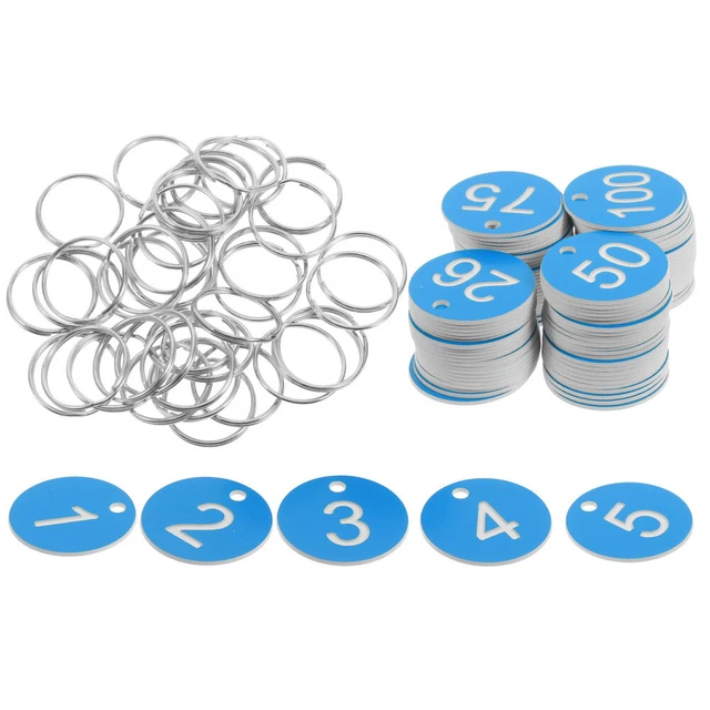 30PCS CIRCULAR PLASTIC Number Tags Circular Numbered Plastic Tags ...