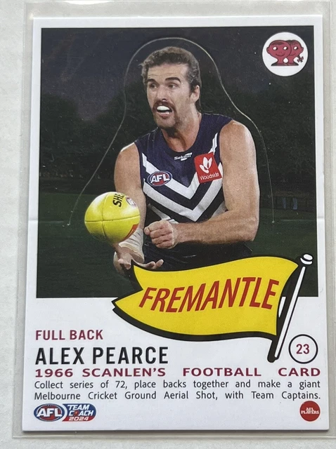 2024 AFL TEAMCOACH. Scanlens Die Cut. Fremantle Dockers. Alex Pearce ...