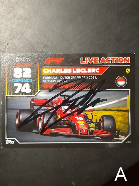 F1 CARD CON autografo CHARLES LECLERC FERRARI autografato SIGNED ...