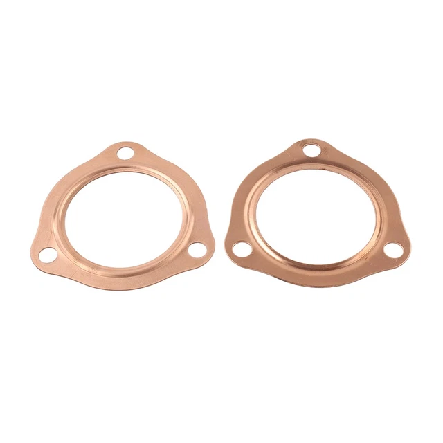 2X 2.5& COPPER Header Pipe Collector Flange Gaskets For Chevy SBC BBC ...