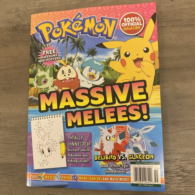 OFFICIAL POKÉMON MAGAZINE 2025 ~ Massive Melees ~ Delibird Vs Glaceon ...