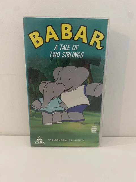 BABAR VHS VIDEOS PAL A Tale Of Two Siblings Friends Children Cartoon ...