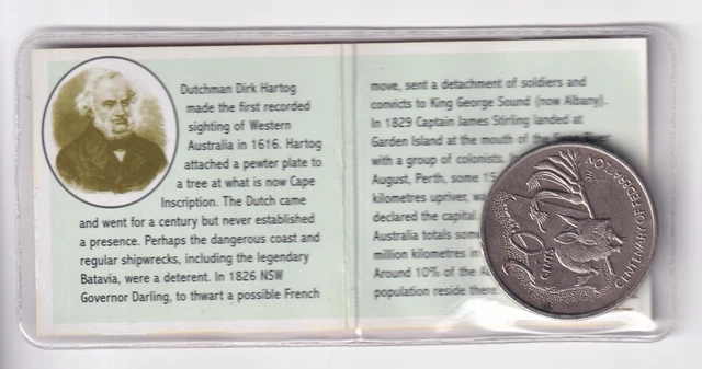 AUSTRALIAN: 2001 20 Cent Federation Western Australia Coin In Flip ...