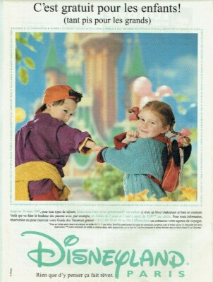 PUBLICITÉ ADVERTISING 029 2009 parc Disneyland Paris (2 pages) Mickey ...