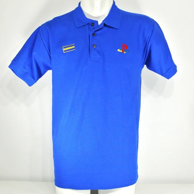 SONY PLAYSTATION BLOCKBUSTER Video Employee Uniform Promo Shirt Size L ...