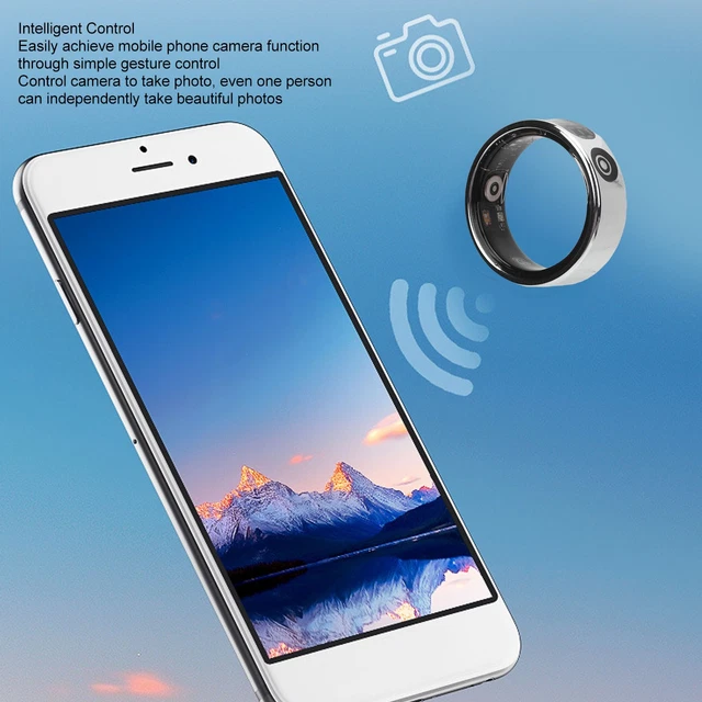 SMART RING FITNESS Tracker Smart Ring Remote Photo Taking For Daily ...