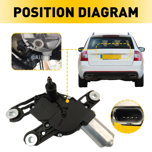 2X 5E5955711B REAR Windscreen Wiper Motor For Skoda Octavia MK3 ...