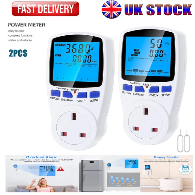 Digital Power Meter Wattmeter Electricity Usage Monitor Voltage