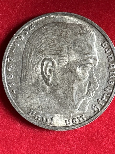 SILBERMÜNZE DEUTSCHES REICH 1938 B Mit HK - 2 Reichsmark Hindenburg EUR 9,00 - PicClick DE