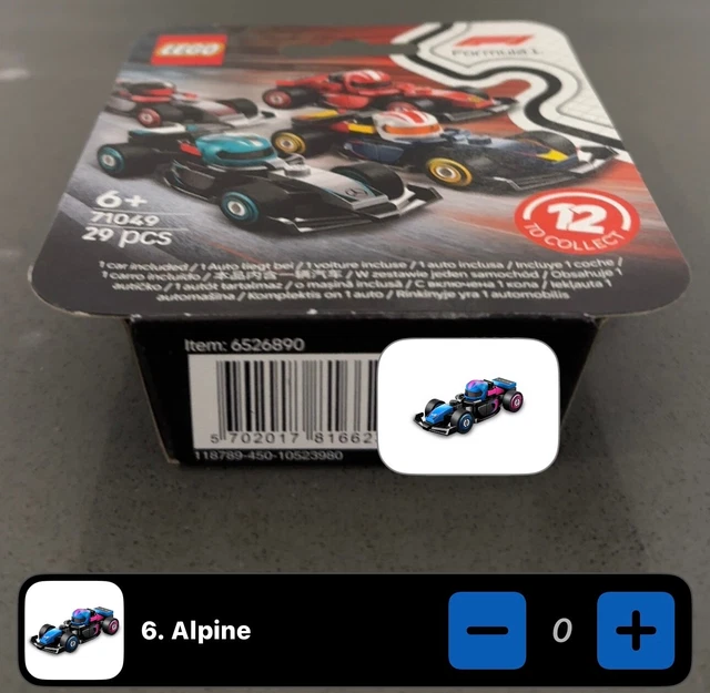 LEGO 71049 F1 Collectible Race Cars - Alpine $2.79 - PicClick AU