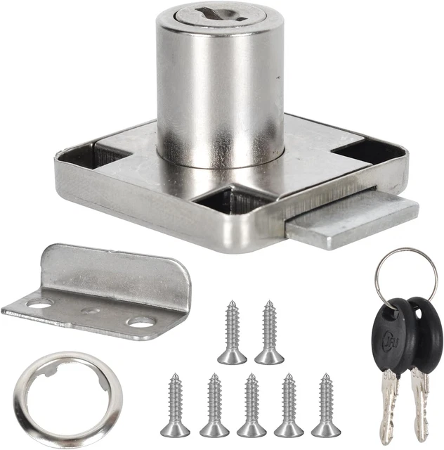 MÖBELSCHLOSS ZYLINDER-MÖBELSCHLOSS, 22MM Sicherheit Schrankschloss Schrankschloss EUR 25,73 ...