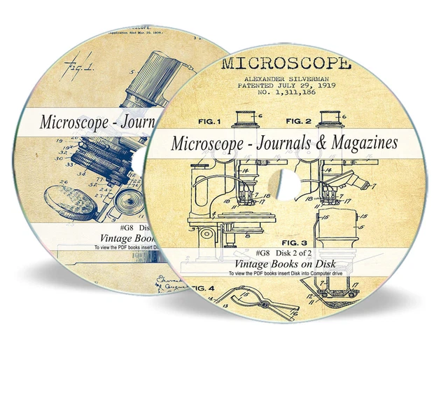 RARE VINTAGE MICROSCOPE Journals on DVD Antique Microscopy Histology ...