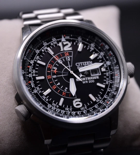 CITIZEN ECO-DRIVE NIGHTHAWK WR200 Pilot Watch (BJ7000-52E) EUR 146,03 ...