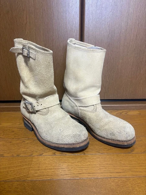 REDWING BOOTS 8268 Engineer Boots ASTM Tag Seude Beige Size 7.5D £347. ...