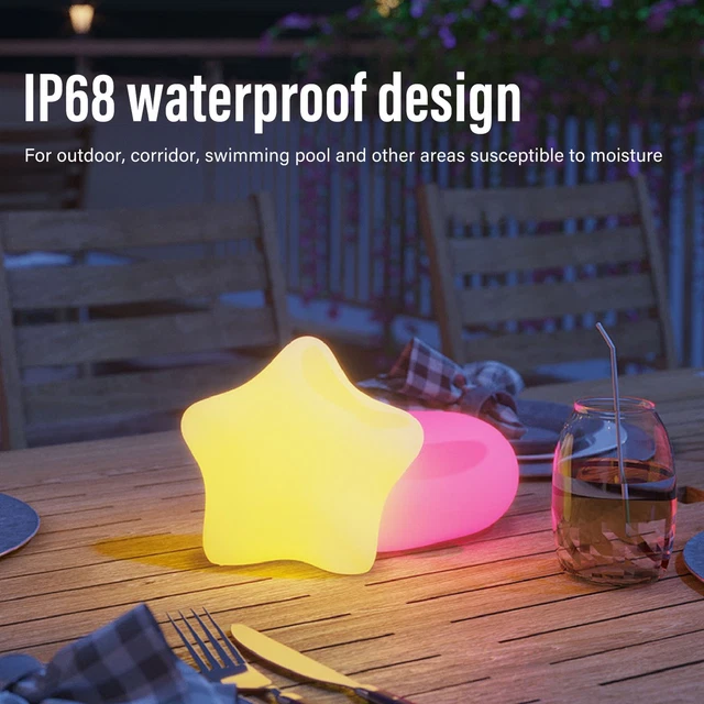 LED STAR SHAPE Light RGB Color Changing Night Light With Remote Control ...