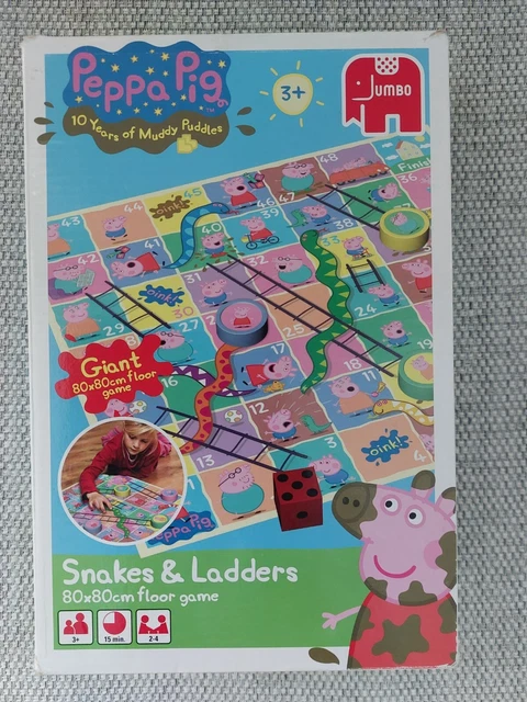 PEPPA PIG GIANT Snakes & Ladders Floor Game 80x80cm £4.00 - PicClick UK
