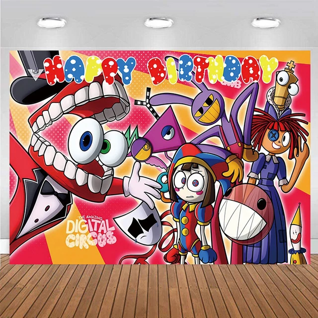 THE AMAZING DIGITAL Circus Birthday Party Backdrop Background ...