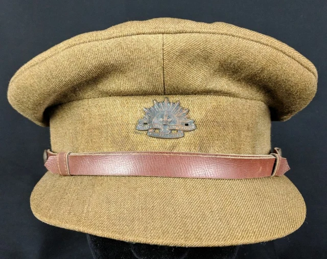 WW1 A.I.F. OFFICERS Peaked Cap (ANZAC) $1,500.00 - PicClick AU