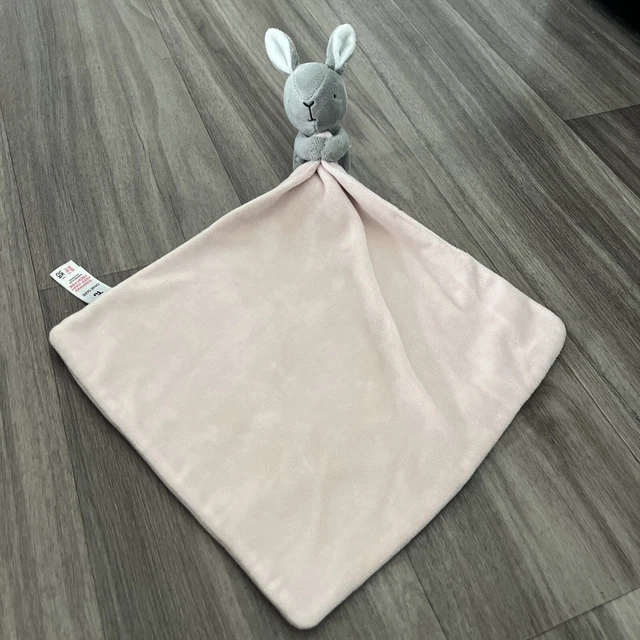TU SAINSBURYS PLUSH Bunny Rabbit Pink Soother Baby Comforter Blanket ...
