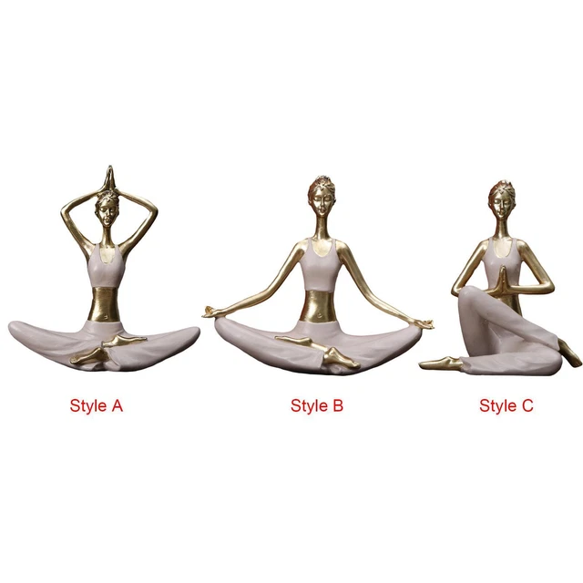 STATUES DE YOGA pour femmes, statue de pose de yoga pour étagère ...