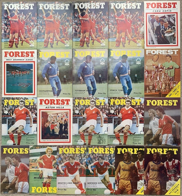 NOTTINGHAM FOREST FC 1973 1974 FOOTBALL PROGRAMME COLLECTION Job Lot ...
